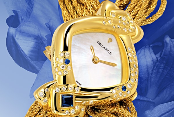 Montre personnalisee pour femme DELANCE, haut de gamme suisse