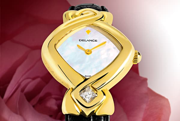 Montre personnalisee pour femme DELANCE, haut de gamme suisse